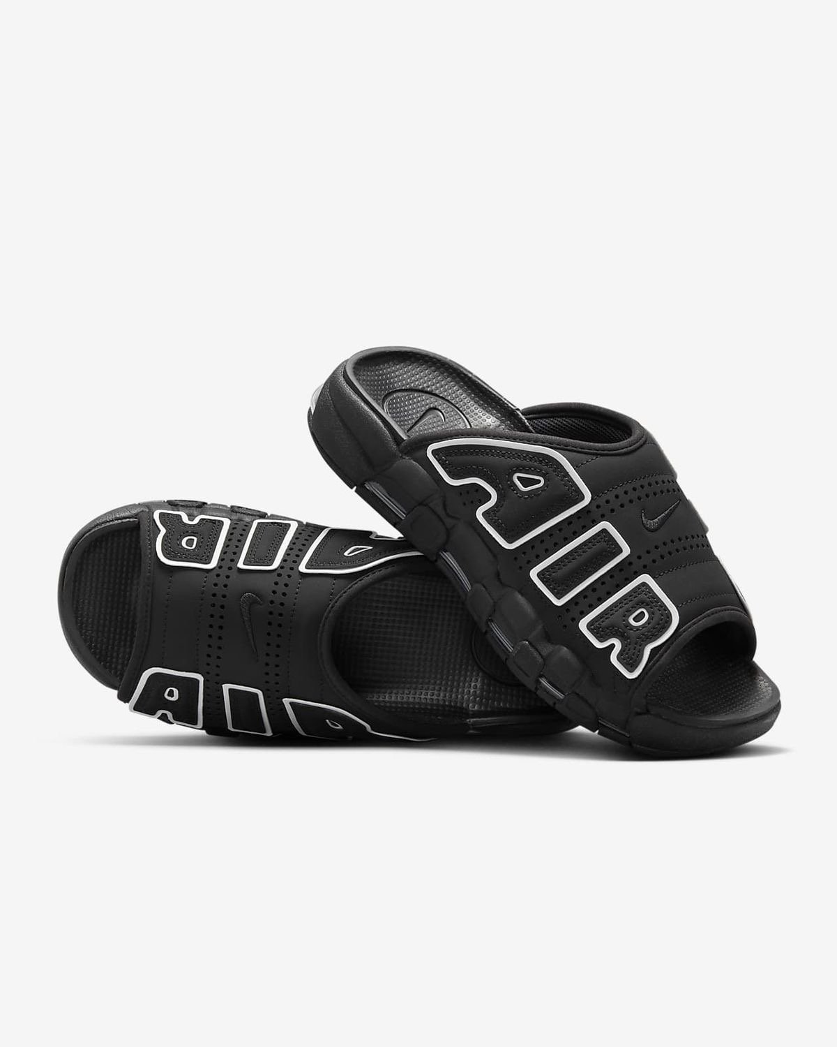 Nike Air More Uptempo Slides "University (Red/Black)" - sneakzy.in